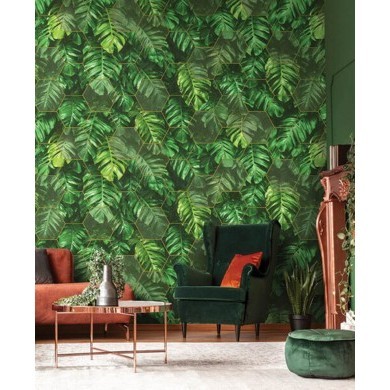 Jual WALLPAPER DINDING MURAH MOTIF DAUN TROPICAL CERAH PREMIUM KOREA ...
