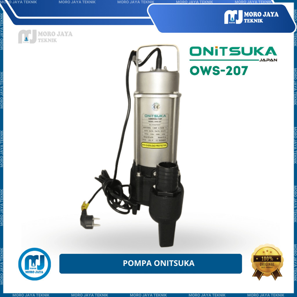 Jual Pompa Celup Air Kotor Sewage Pump ONiTSUKA OWS-207 1HP 220Volt 2 inch | Shopee Indonesia