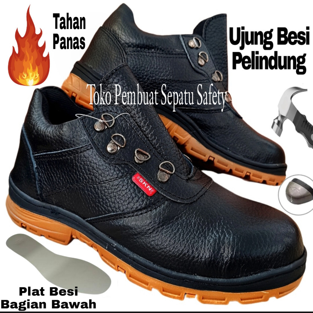 Jual Sepatu Safety Anti Licin Tahan Tusukan Kerja Pabrik Proyek Kitchen ...