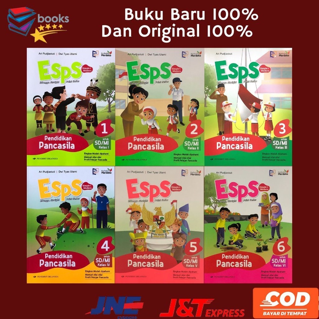 Jual Best Seller buku esps pendidikan pancasila revisi kurikulum merdeka sd/mi kelas 1 2 3 4 5 6 ...