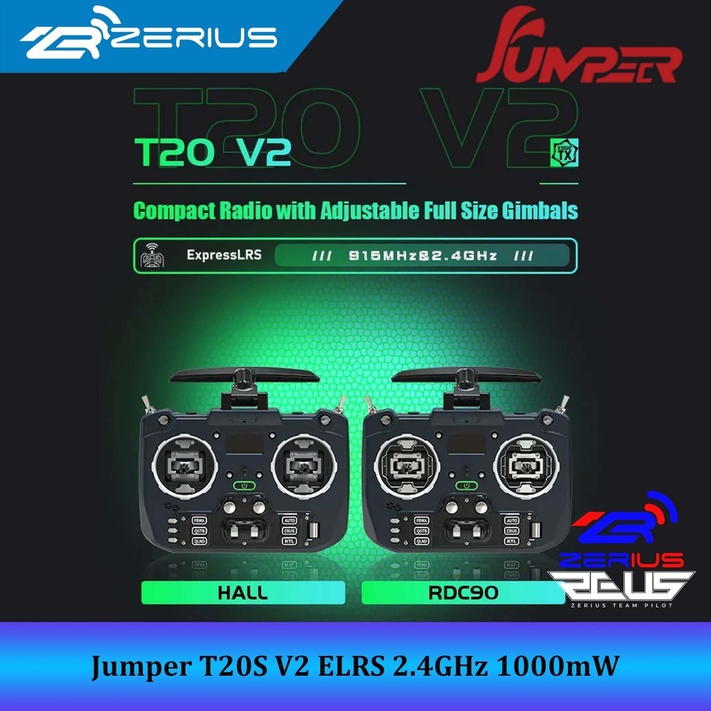 Jual Jumper T20S V2 T20 ELRS 2.4G 915MHz 1W RDC90 Gimbal Radio ...