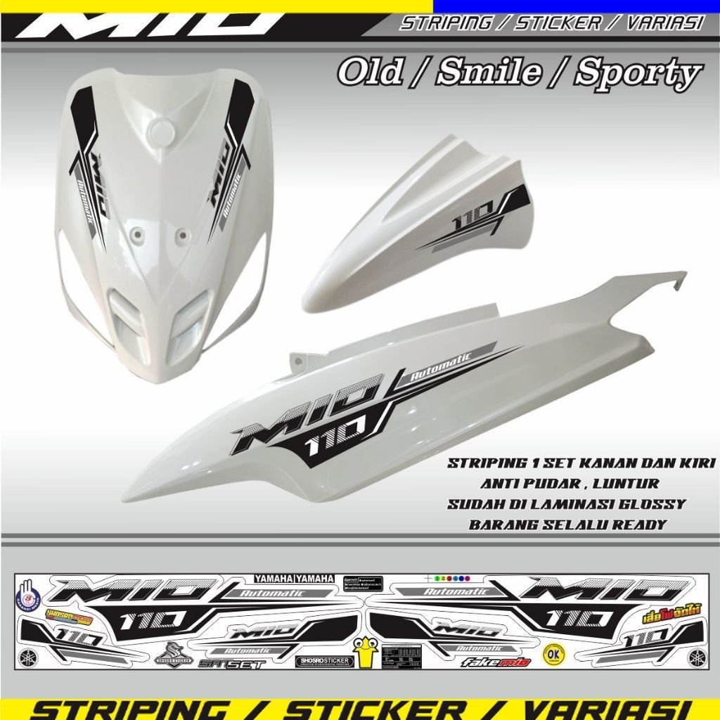 Jual VARIASI Stiker Striping Mio 110 Smile/Sporty SETIKER | Shopee ...
