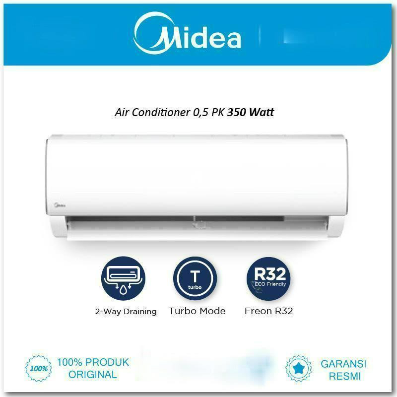 Jual AC MIDEA 0,5PK MSAF05CRN2 PENDINGIN RUANGAN MIDEA MSAF 05CRN 1/2PK ...