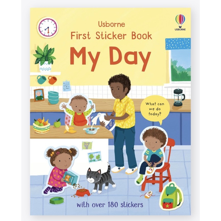 Jual [ABCKIDS] Usborne First Sticker Book My Day - Imported Education ...