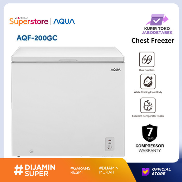 Jual Aqua Kulkas Chest Freezer Cold Chain 197 Liter - AQF-200GC ...