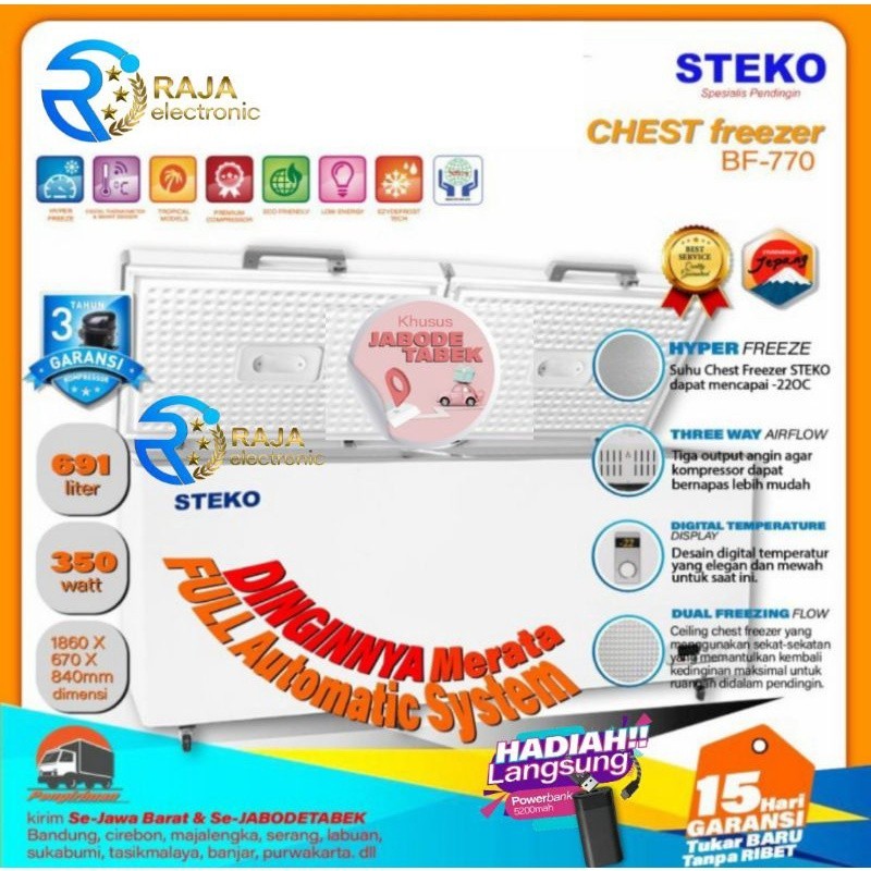 Jual Chest Freezer STEKO BF-770 , freezer box daging ice cream | Shopee ...