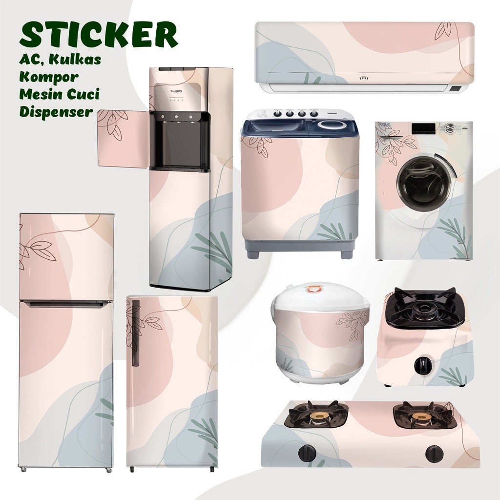 Jual Sticker Stiker kulkas kompor mesin cuci 1 2 pintu tabung mata ...