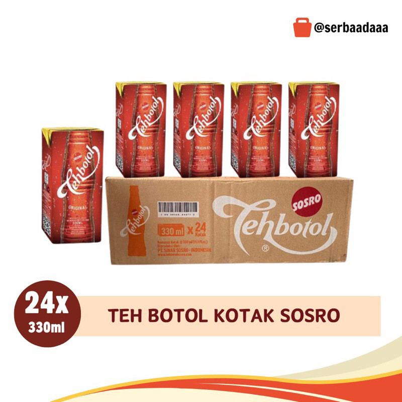 Jual TEH BOTOL SOSRO KOTAK 330ml ISI 24pcs | Shopee Indonesia