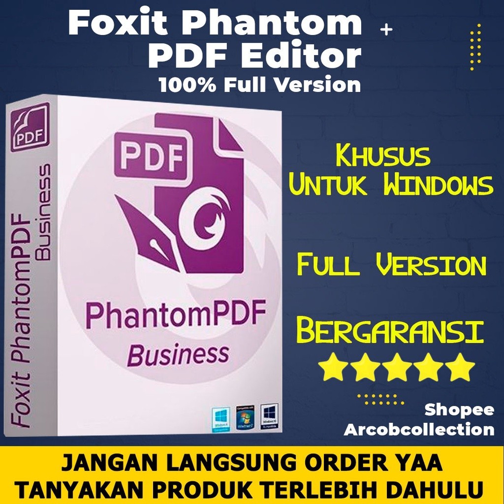 Jual Foxit Phantom PDF Editor Full Version Bergaransi / Edit Pdf ...