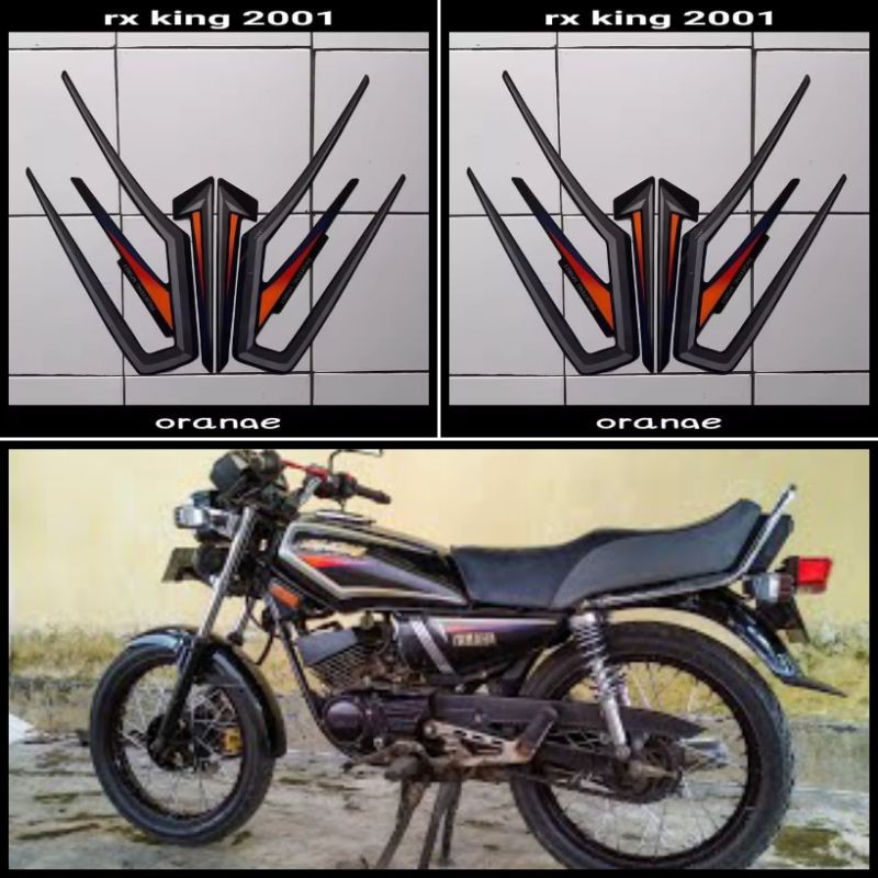 Jual STIKER STRIPING LIS LES POLET PLAT PLISIR BODY MOTOR YAMAHA RX KING 2001 HITAM | Shopee ...