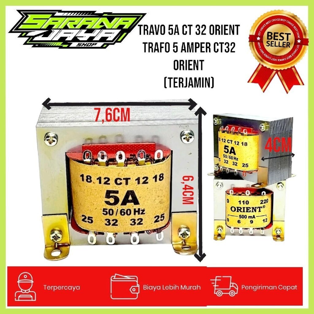 Jual TRAVO 5A CT 32 ORIENT trafo 5 amper ct32 orient | Shopee Indonesia