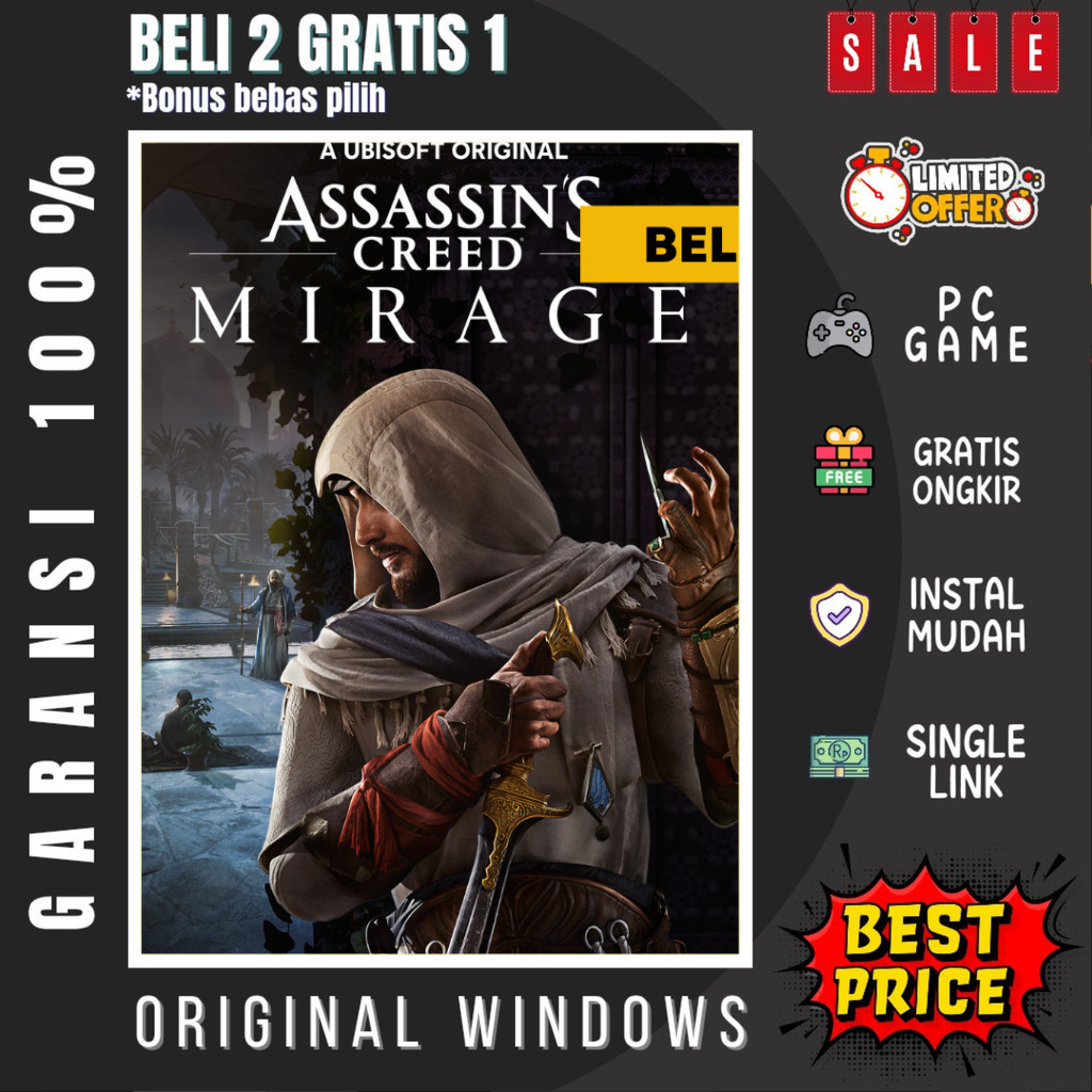 Jual ASSASSINS CREED MIRAGE - GAME PC - GAME LAPTOP - PC GAMES - BELI 2 ...
