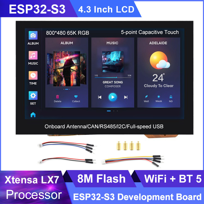 Jual Esp32 S3 Development Board 4 3 Inch Capacitive Touch Display 800×