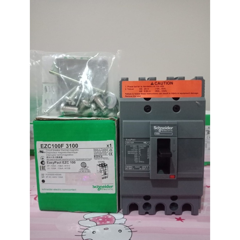 Jual MCCB SCHNEIDER EZC100F3100 3P 100A 10kA EASYPACT ORIGINAL - 3P 50AMPER | Shopee Indonesia