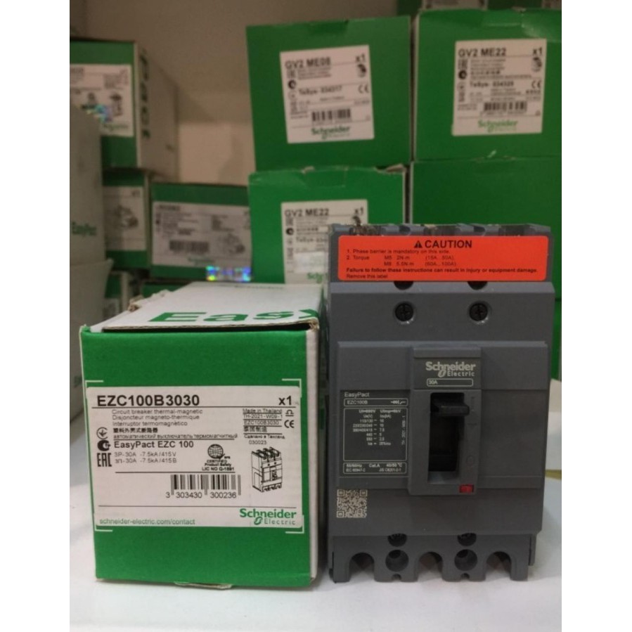 Jual MCCB Schneider EZC100B 3P 25A 30A EZC100B3030 EZC100B3025 EasyPact | Shopee Indonesia