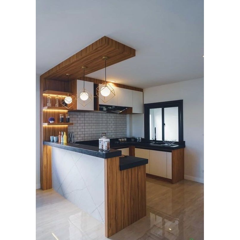 Jual Mini Bar Minimalis Modern Model 012 - Mini Bar Dapur Plywood - Non ...