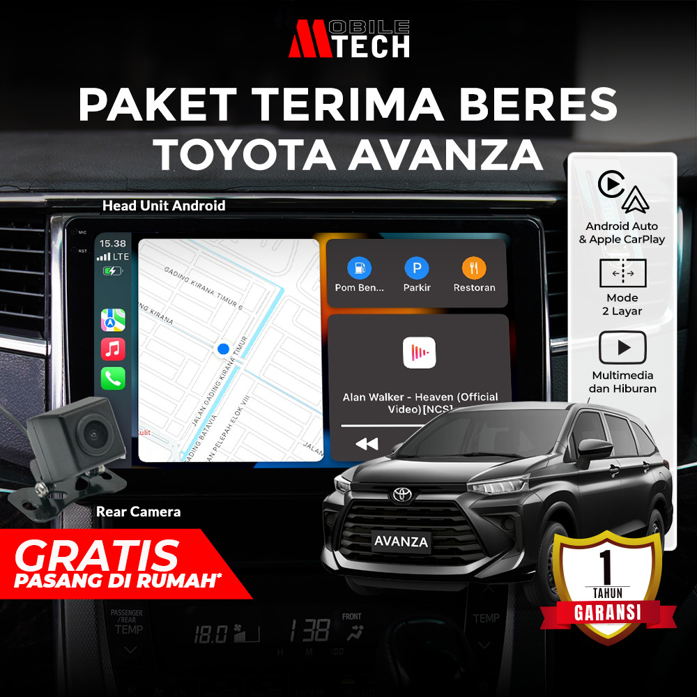 Jual MobileTech Head Unit Mobil Android Toyota Avanza Double Din 9/10 inch IPS Screen CarPlay ...