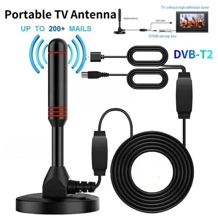 Jual Antena TV Digital STB Indoor Magnetic Base High Gain DVB-T2 25 dBi ...