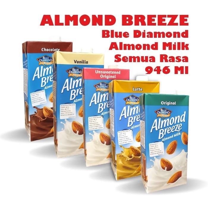 Jual Almond Breeze Blue Diamond Almond Milk Susu Almond Semua Rasa 946 ml | Shopee Indonesia