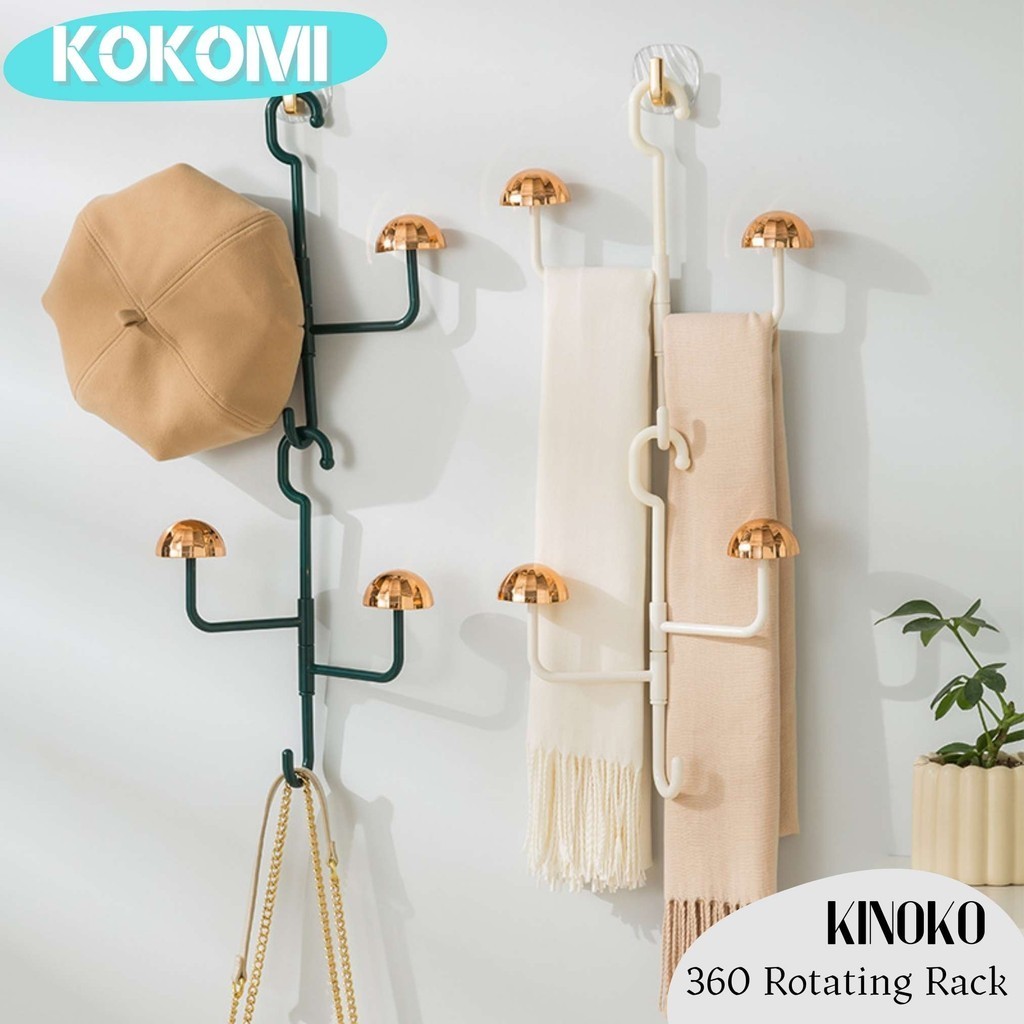 Jual KOKOMI Rak Gantung Serbaguna Kinoko Bisa Diputar Rak Topi Syal ...