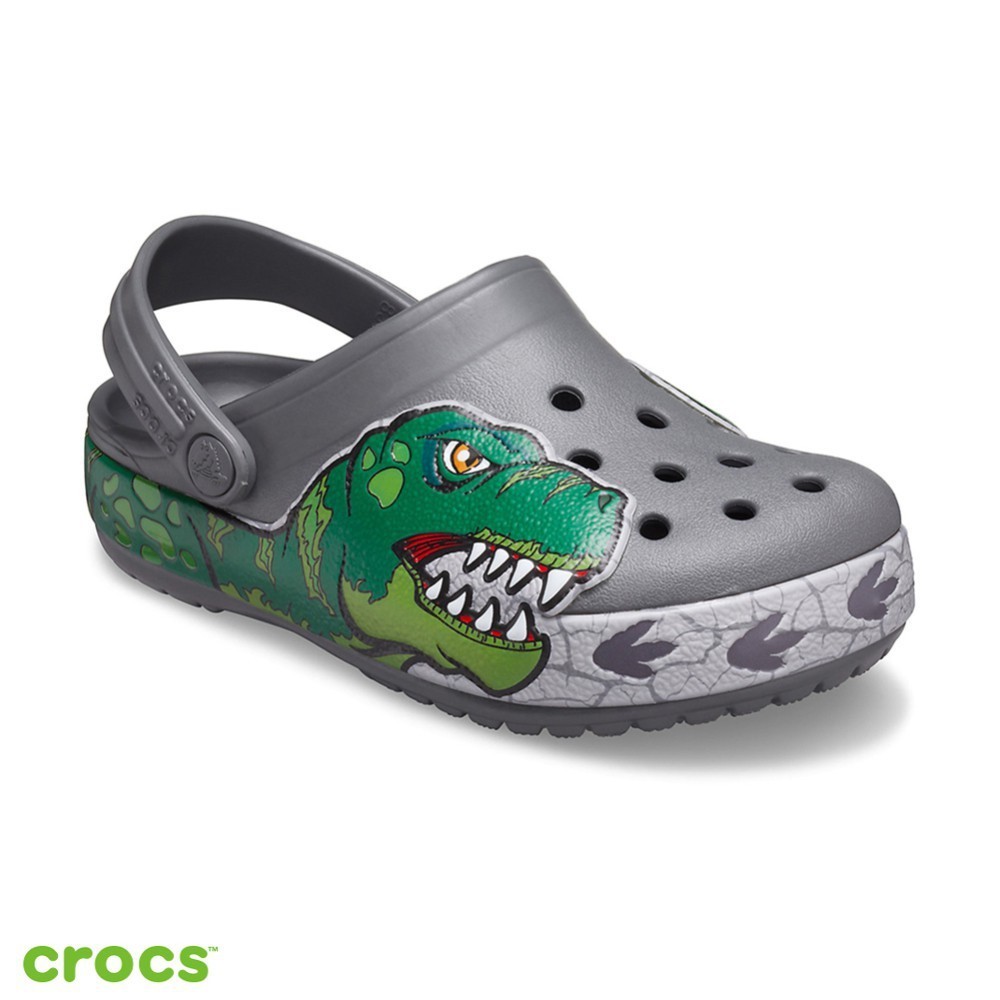 Jual Crocs Fun Lab Dino Band Clog / Crocs Kids / Dino - Slate Grey ...
