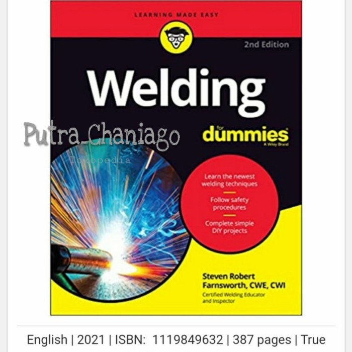 Jual Buku Welding for Dummies 2nd Edition by Steven Robert | Shopee ...