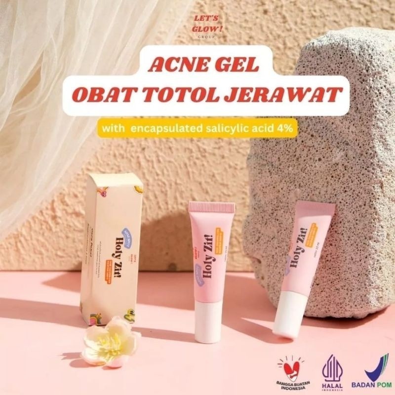 Jual (UNO) lets glow holy zit acne spot gel | Shopee Indonesia