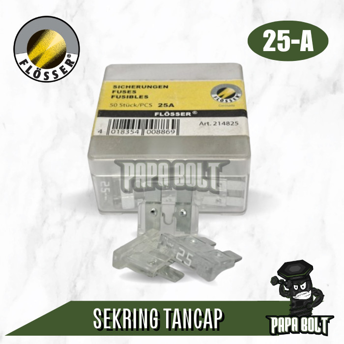 Jual Sekring Tusuk / Tancap Besar 25A Fuse DX Besar 25A Flosser Germany ...