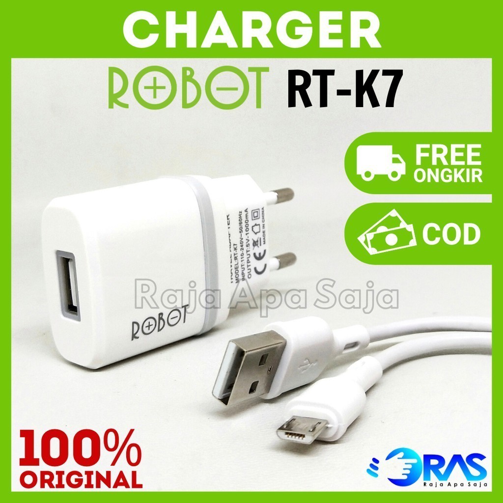 Jual CHARGER ROBOT K7 Micro USB Casan Carger HP Carger Android HP Micro ...