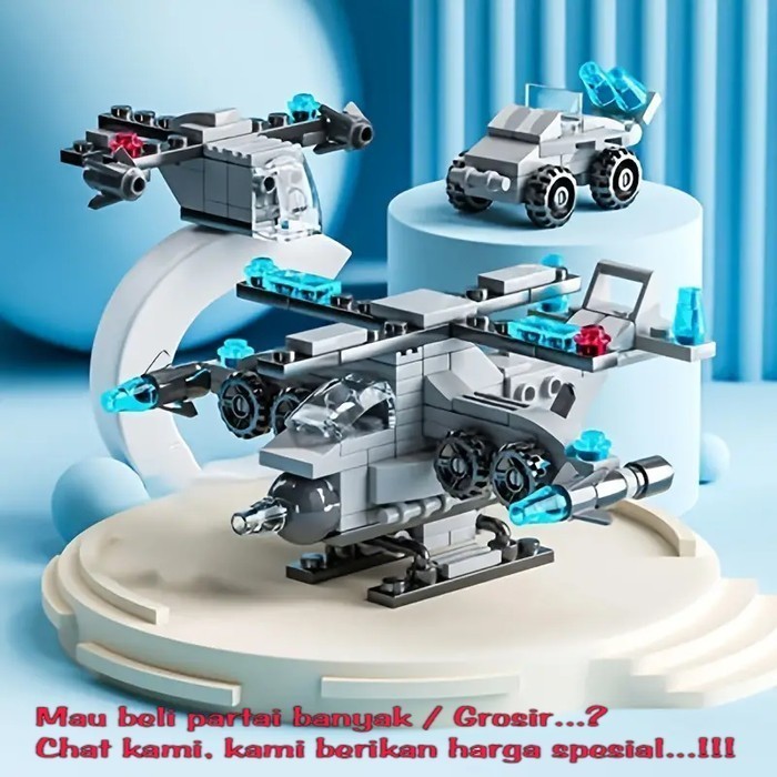 Jual Mainan Balok Susun Pesawat Militer 6 in 1 LEGO 136 Bricks | Shopee ...