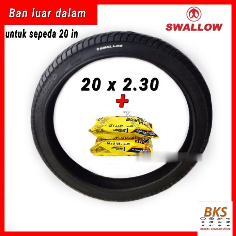 Jual Ban Luar dalam sepeda 20 x 2.30 SWALLOW untuk semua sepeda BMX dan ...