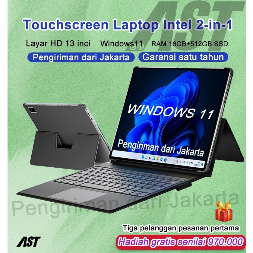 Jual Touchscreen Laptop 2-in-1 13.1" Intel N5095 Windows 11 RAM16GB ...