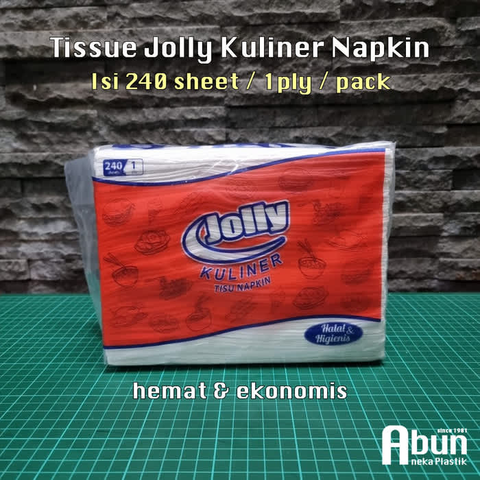 Jual Tissue Jolly Napkin Kuliner 240 Sheet (1ply) | Shopee Indonesia