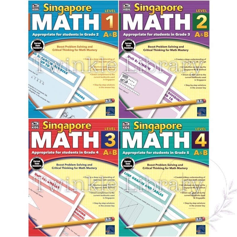 Jual [BUKU FISIK] SAP Education Singapore MATH Level 1 2 3 4 - Thinking ...
