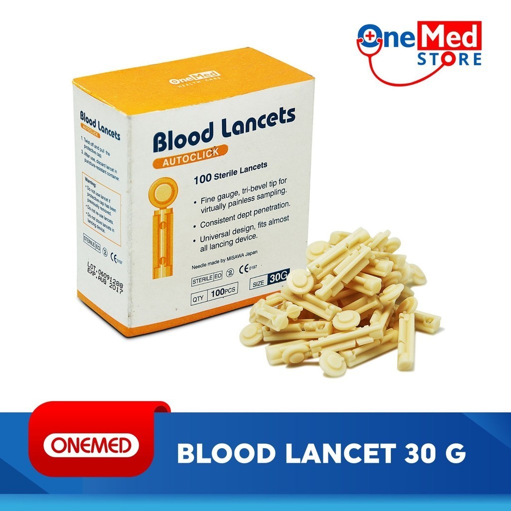 Jual Blood Lancets 30G OneMed box 100pcs | Shopee Indonesia