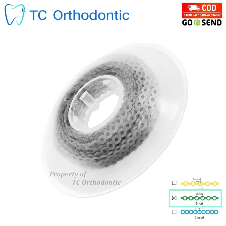 Jual Karet Power Chain Behel Gigi Warna Abu Isi 5 Pcs / Power Chains ...