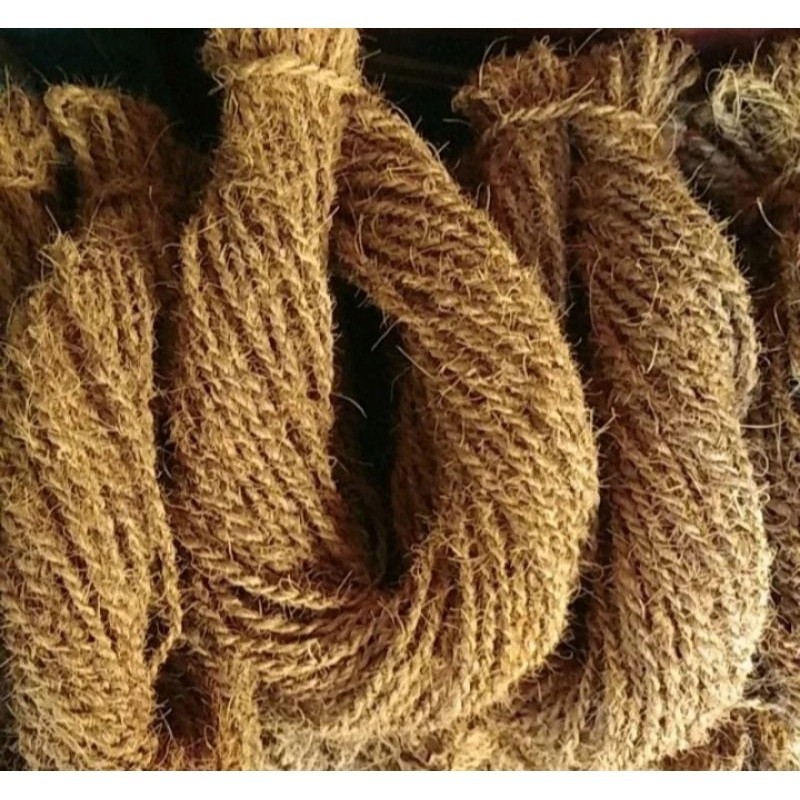 Jual tali tambang sabut kelapa 60meter/tali tambang ijuk serabut kelapa ...