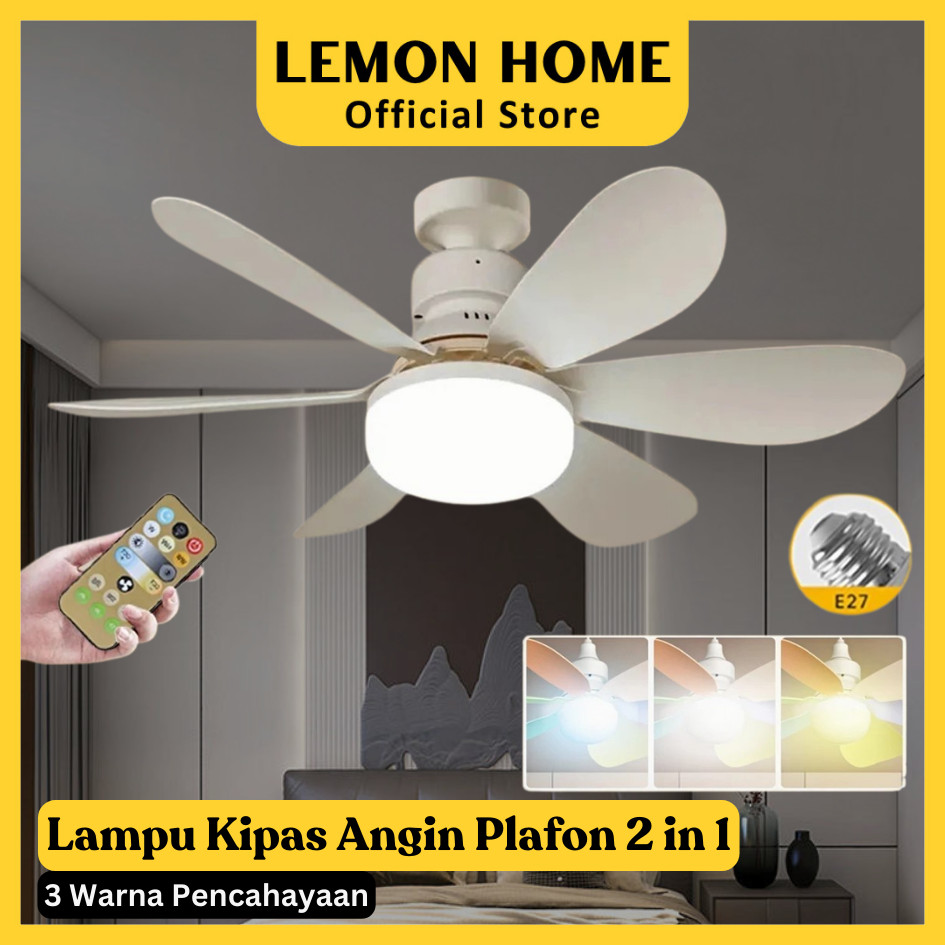 Jual Lemon Home ⭐Garansi 1 Tahun⭐ Kipas Angin Plafon Lampu Dengan ...