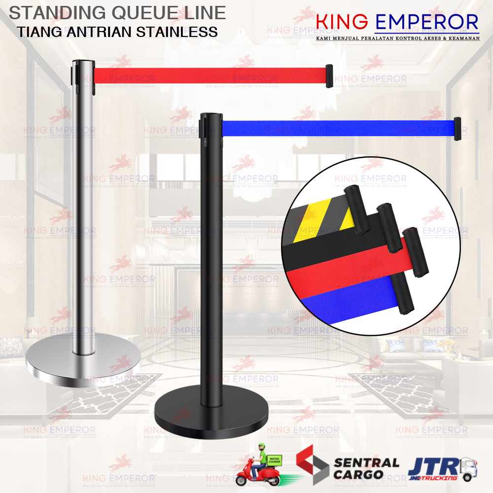 Jual fg64rk Standing Barrier Queue Line Stainless / Tiang Pembatas Antrian | Shopee Indonesia