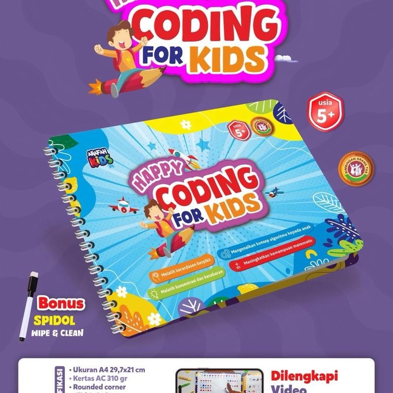 Jual Buku Coding for Kids Happy Coding For Kids Jilid Spiral Usia 3-5 ...