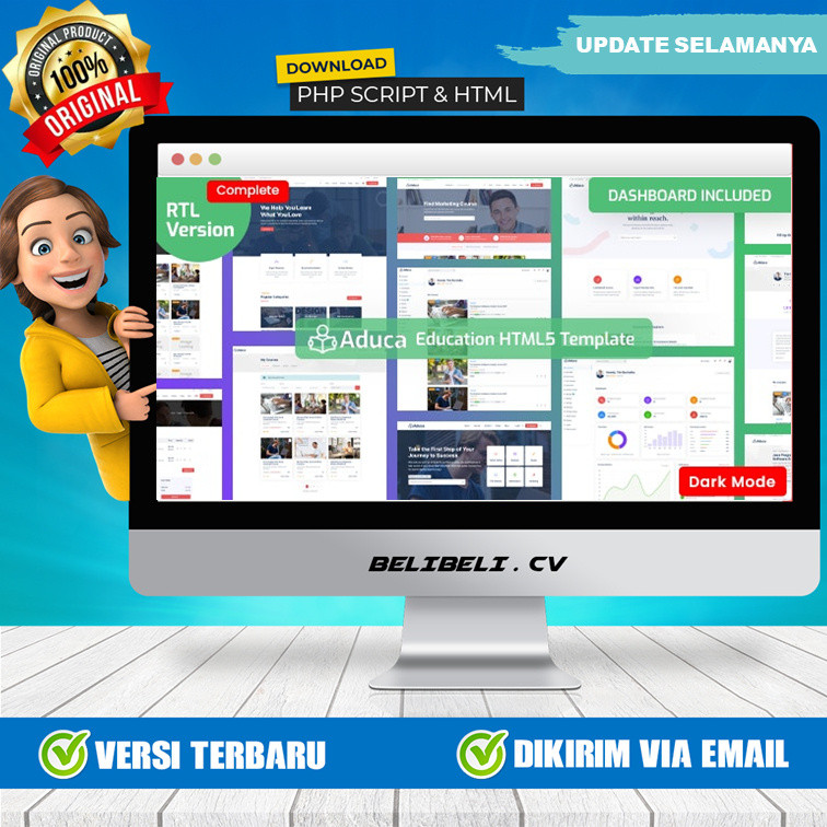 Jual Aduca - Education HTML5 Template with Dashboard | Shopee Indonesia