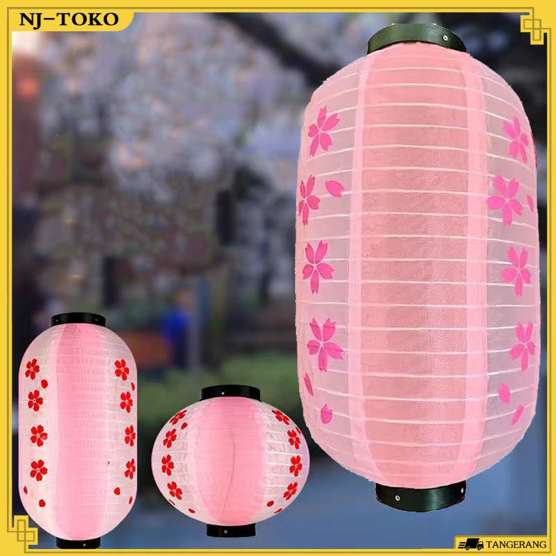 Jual 10 INCH Lampion Imlek Sakura Kain Sutra Lampion Gantung Jepang ...
