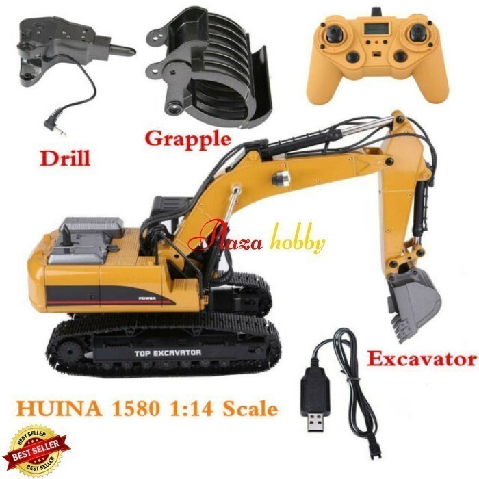 Jual HUINA 1580 V4 all full metal rc diecast alat berat EXCAVATOR 23ch | Shopee Indonesia
