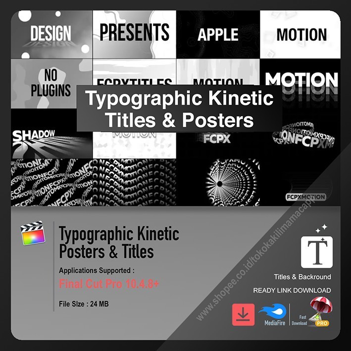 Jual Kinetic Typography Titles & Posters for FCPX | Shopee Indonesia