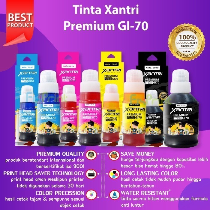 Jual Tinta Xantri Pengganti Original GI 70 GI70 GI-70 Xantri Ink Refill Printer GM2070 GM4070 ...