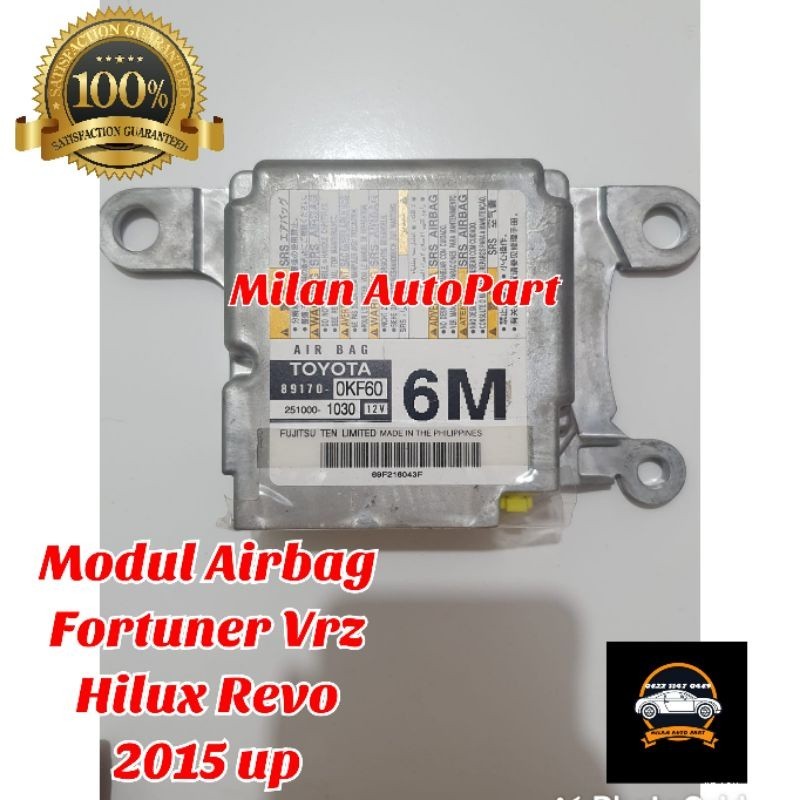 Jual Ecu modul Sensor Airbag air bag Fortuner Vrz Hilux Revo 2016 ...