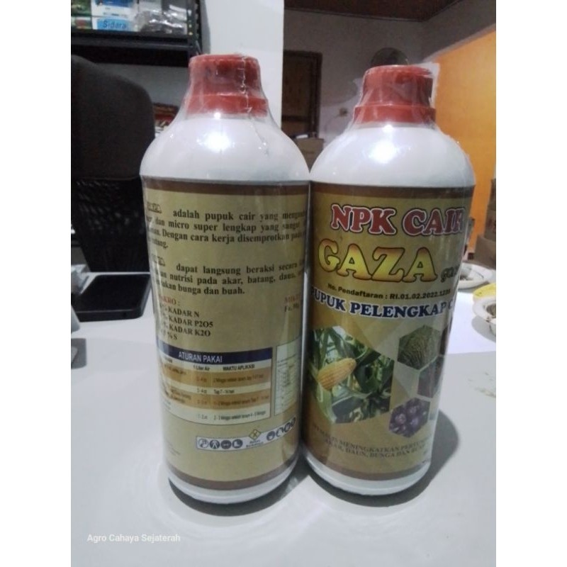 Jual PUPUK NPK CAIR "PUPUK PELENGKAP" GAZA 1 Liter @Agro | Shopee Indonesia