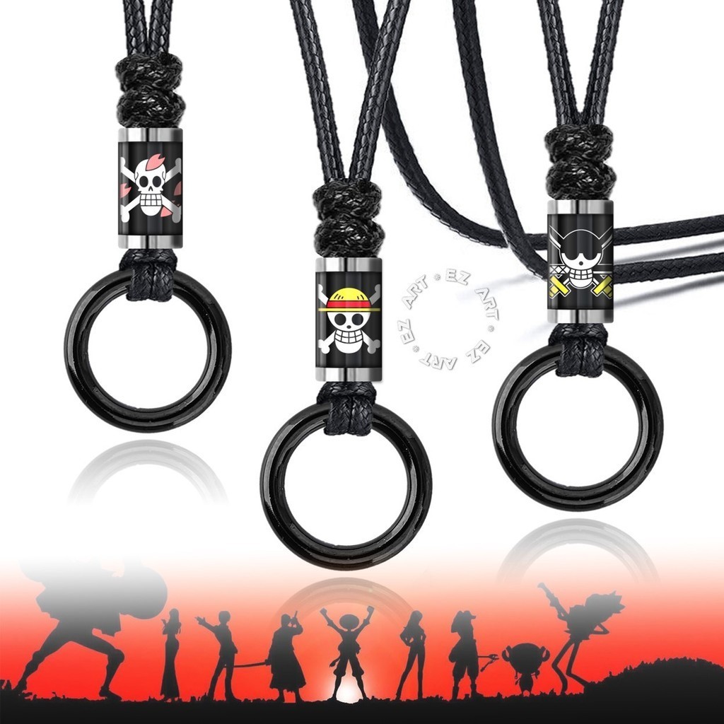 Jual Kalung Cincin Tabung Gambar Anime One Piece Logo Crew Straw Hat ...