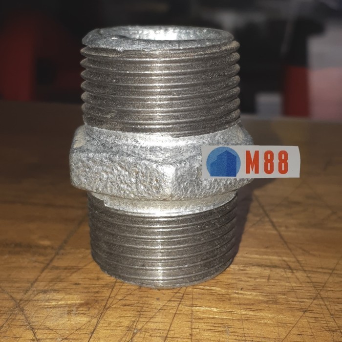 Jual Double Nepple 1 inch Galvanis Besi - Dobel Drat Luar Nipel Nepel ...