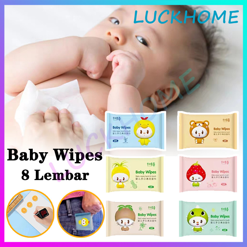 Jual Tissue Basah Bayi Newborn Tissue 1 Pack Isi 8 Lembar Pretty Tisu ...